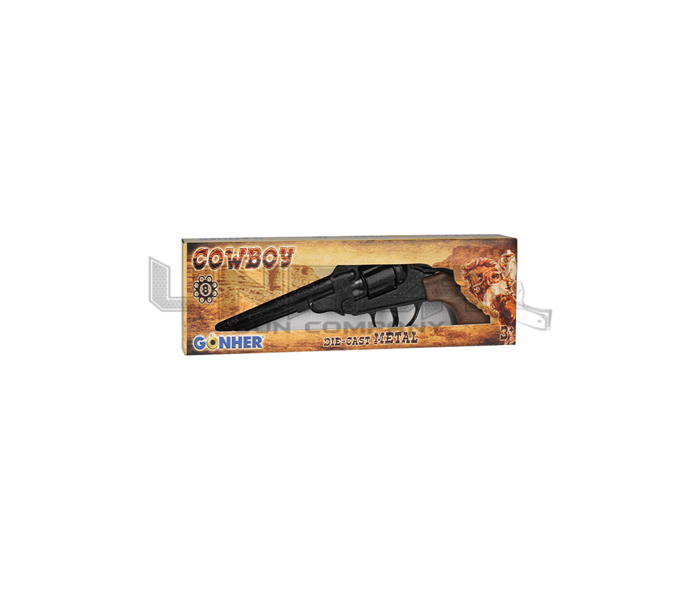 Gonher Cap Gun - Cowboy Colt Revolver 1851 - 8-Shot - Diecast Metal - Brown/Black with Box 88-6 ...